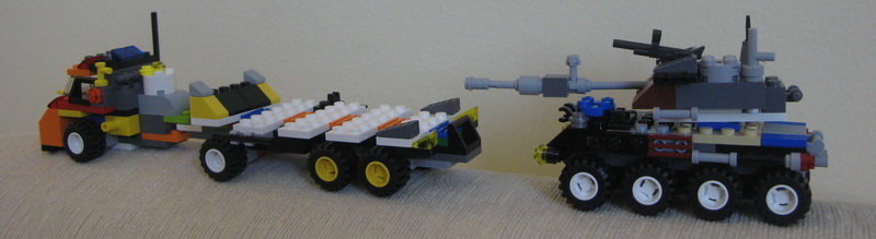 sarisaringketektyur: LEGO-tank transporter