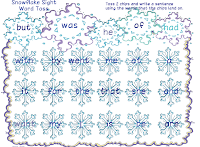 1st Grade Learning Stars: Snowflake Sight Word Toss