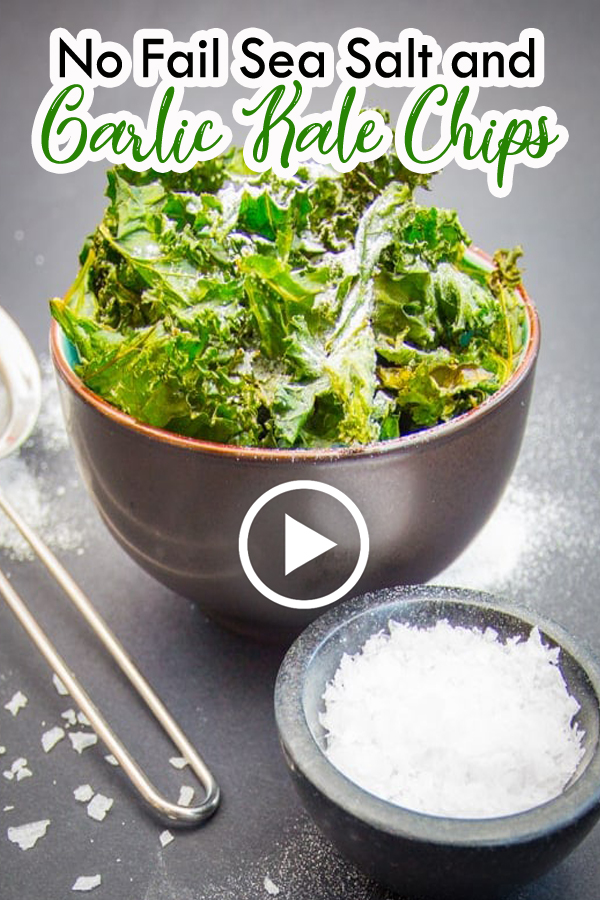 No Fail Sea Salt and Garlic Kale Chips
