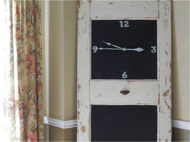 DIY Up-cycled Vintage Door Clock - Little Vintage Cottage