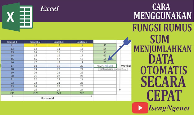 Cara Menggunakan Fungsi Sum di Microsoft Excel - Menjumlahkan dengan ...