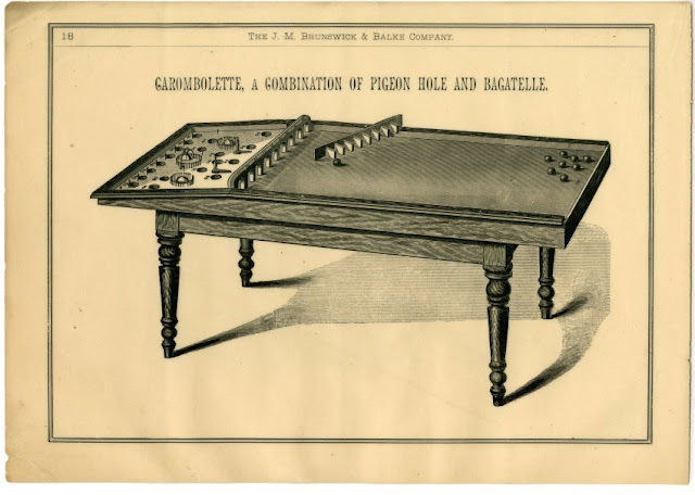 so I bought a pinball machine: bagatelle notes: Carombolette and more
