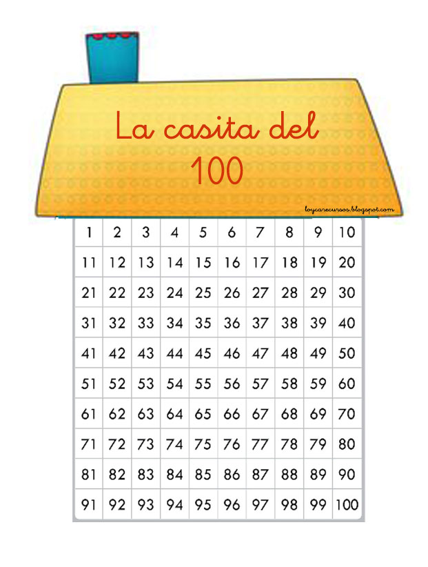 RECURSOS DE EDUCACIÓN INFANTIL: La casita del 100