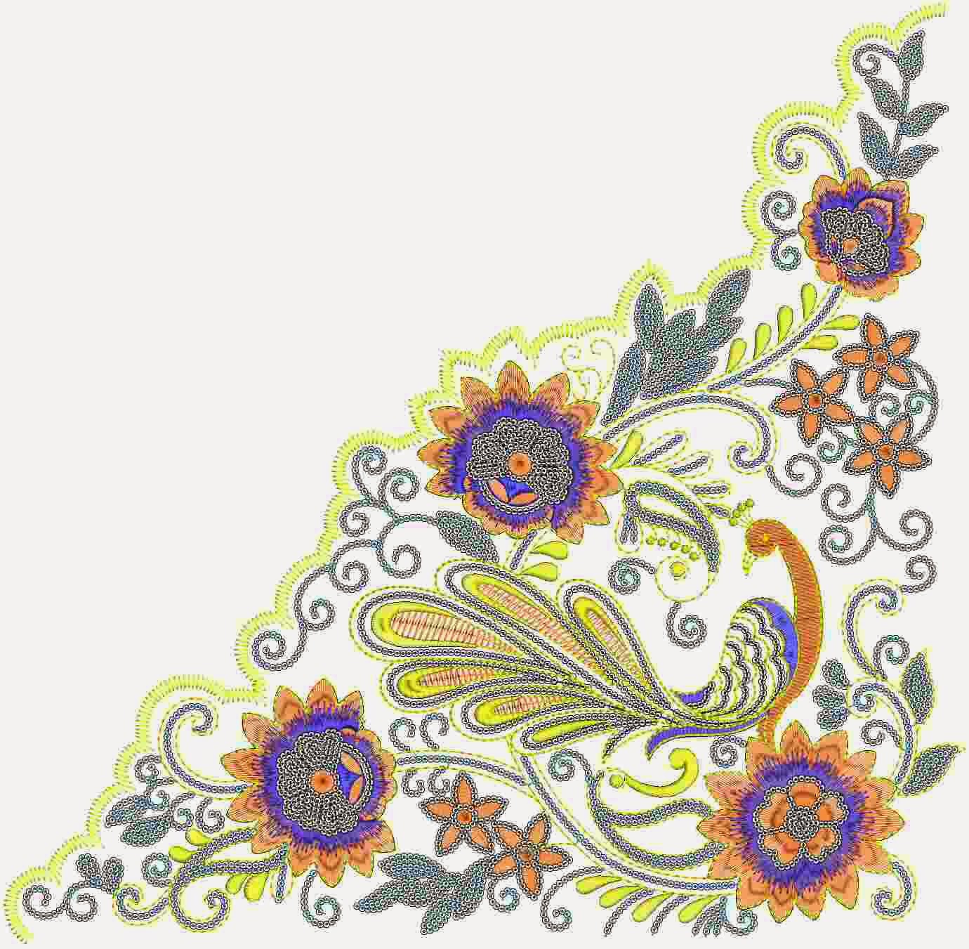 EmbDesignTube: Elegant Patches Designs In Corner Work Styles