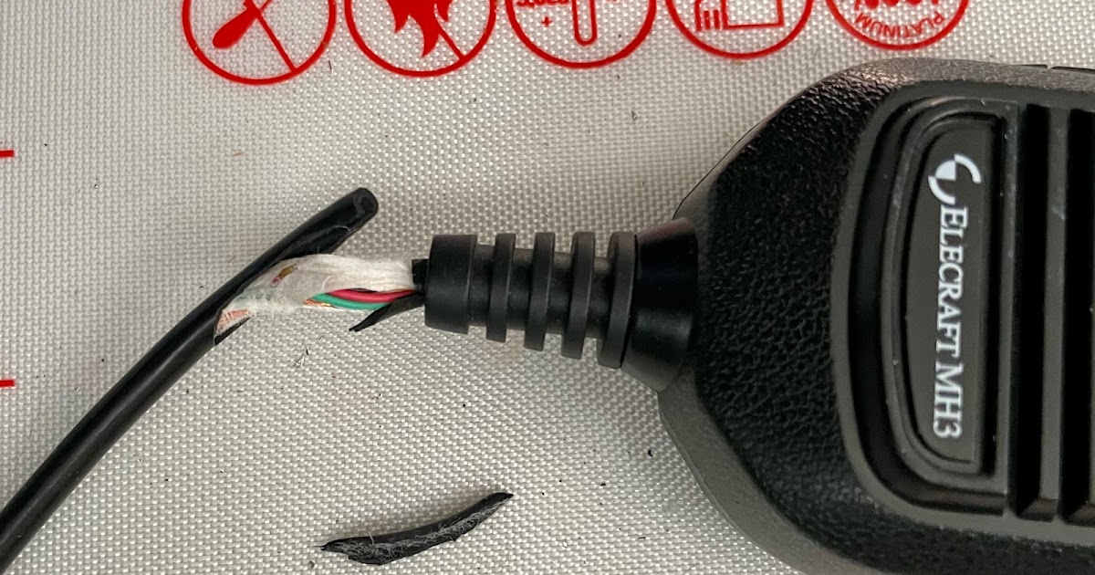 marxy's musing on technology: Elecraft MH3 Microphone cord frays