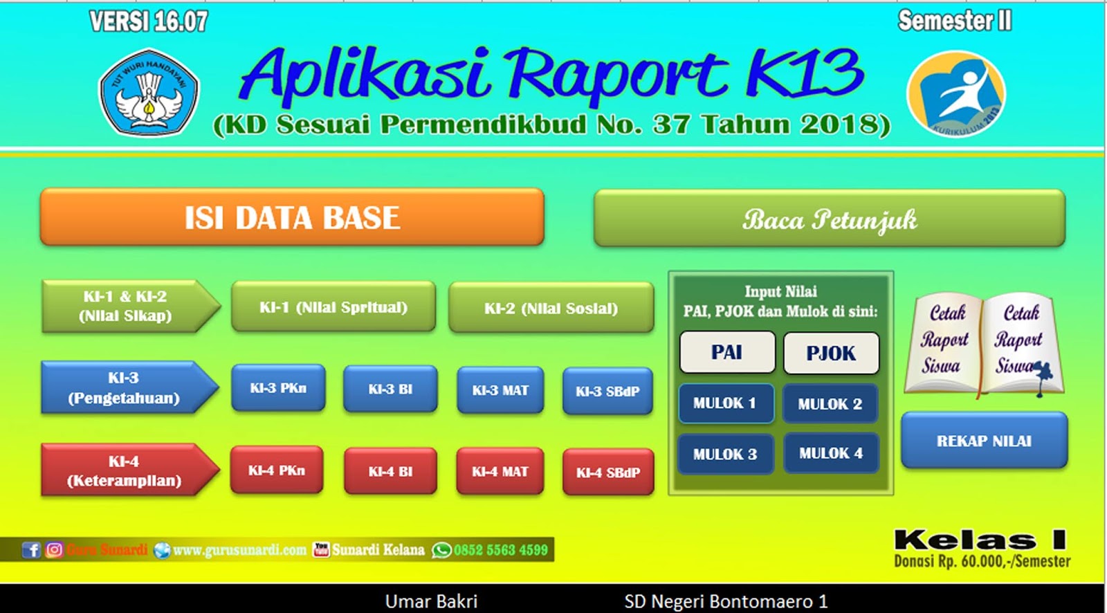 Aplikasi Raport K13 Excel Tahun Pelajaran 2020 2021 Sinau Thewe Com - Riset