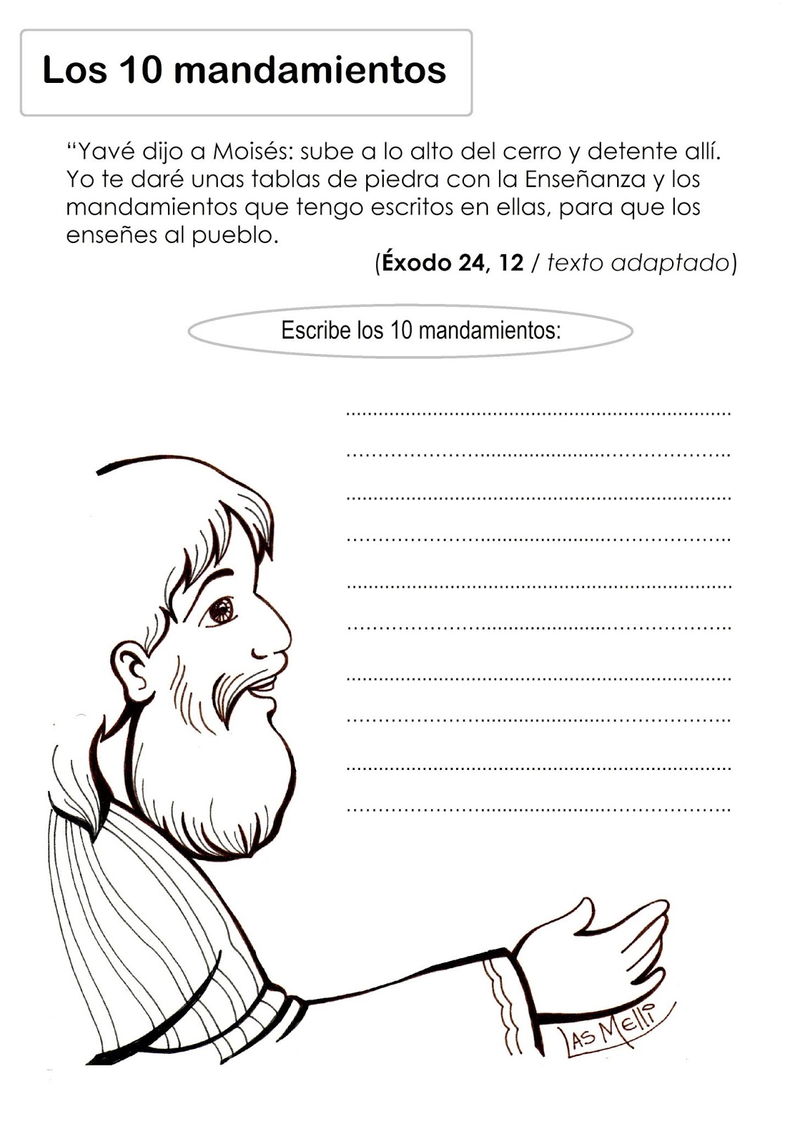 JUEGO: Los 10 mandamientos (para completar) - Educacion Religiosa