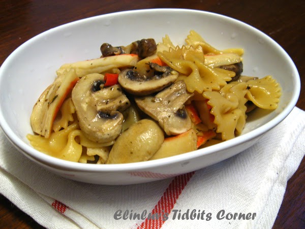Elinluv's Tidbits Corner: Pasta With White And Brown Button Mushrooms ...