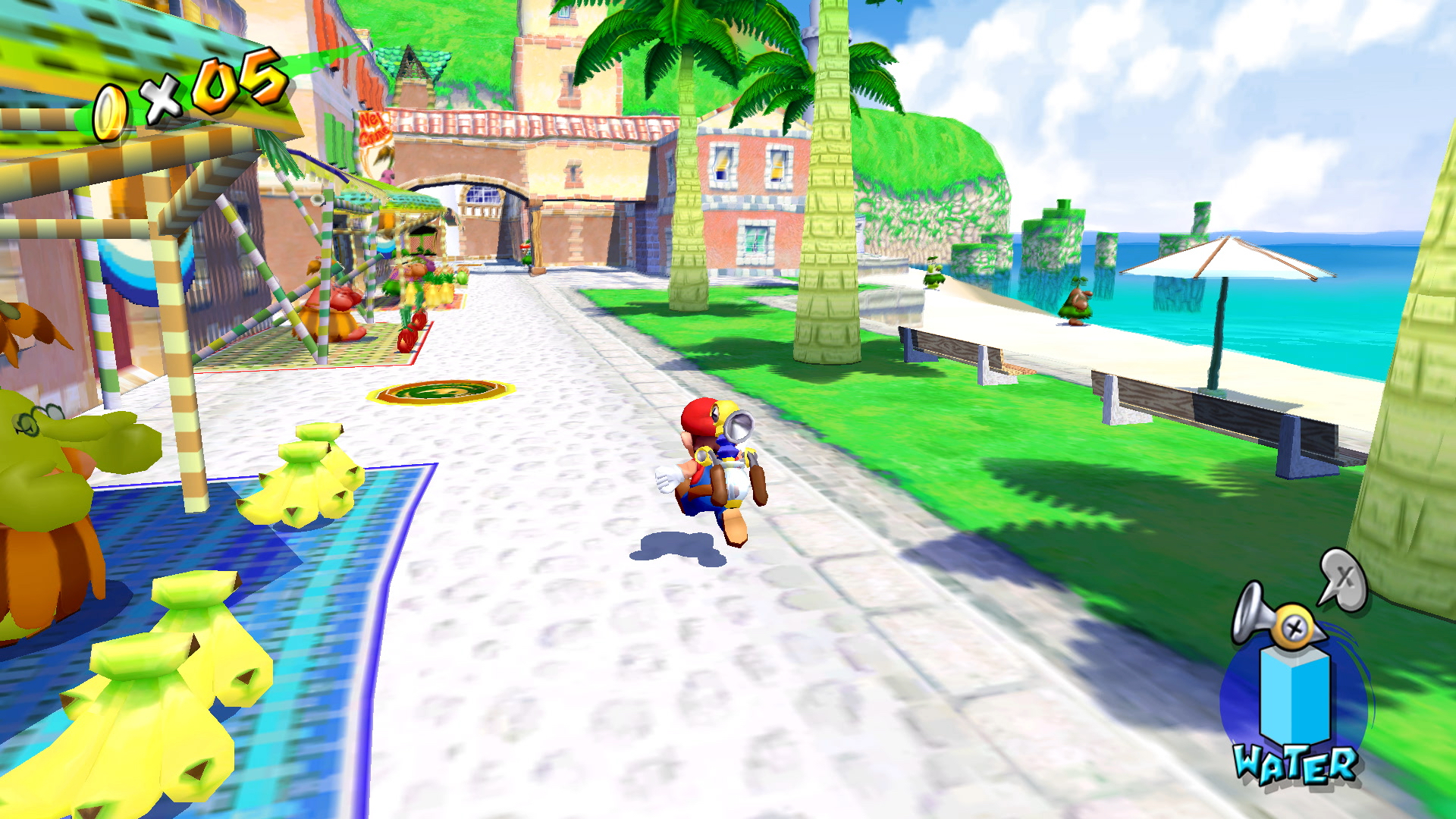Super Mario Sunshine (GC/Switch) também tem seu castelo, Delfino Plaza ...