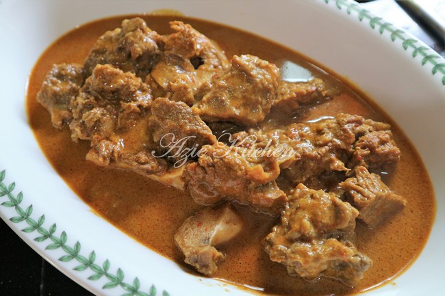 Gulai Darat Kelantan Tulang Lembu Yang Sangat Sedap - Azie Kitchen
