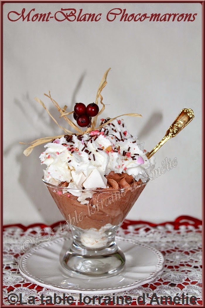 LA TABLE LORRAINE D'AMELIE: Mont-Blanc "Choco-marrons" ou le "Rocher ...