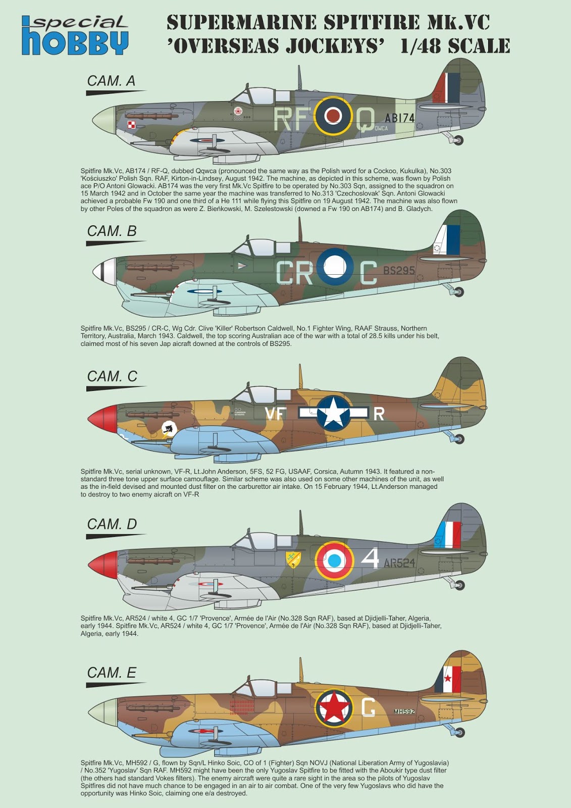 Spitfire Color Schemes