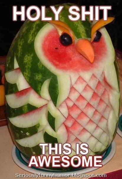Awesome Watermelon Sculptured - HOLY SHIT! | Seriously Funny Humor