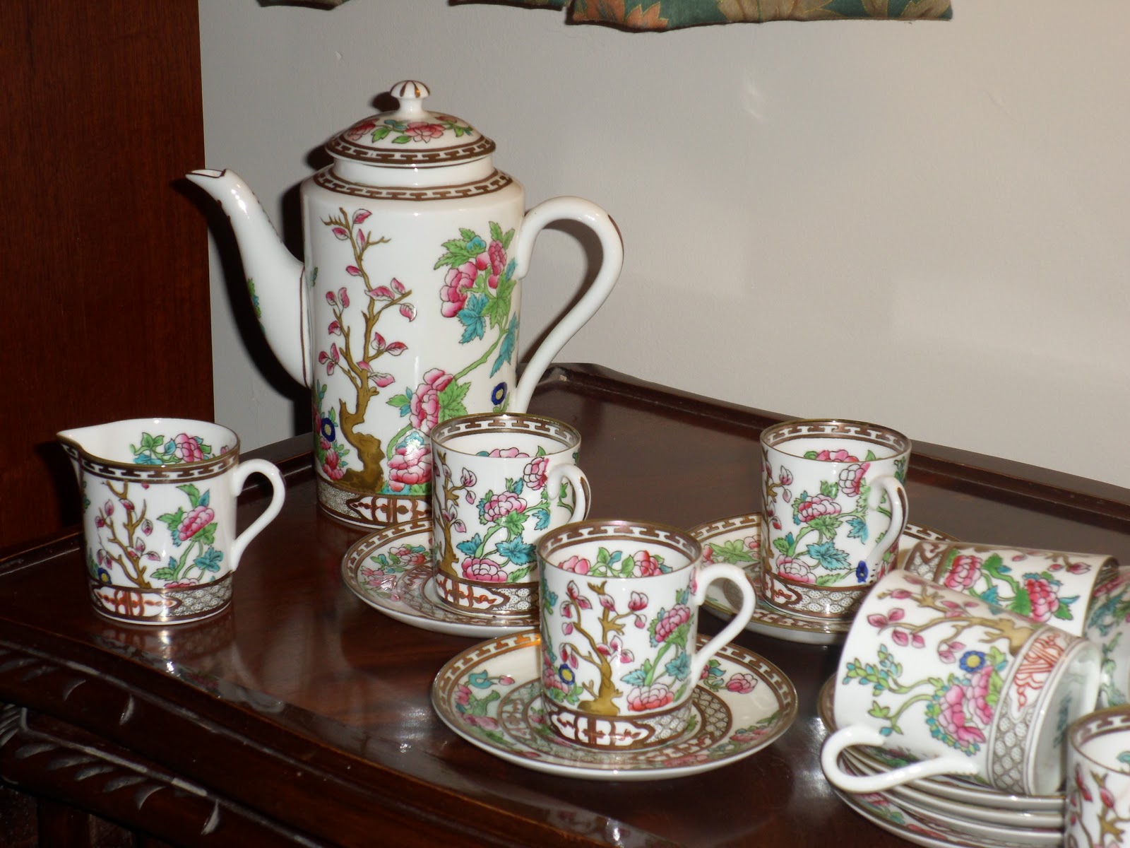 J&S ANTIQUES: Coalport Indian Tree coffee set