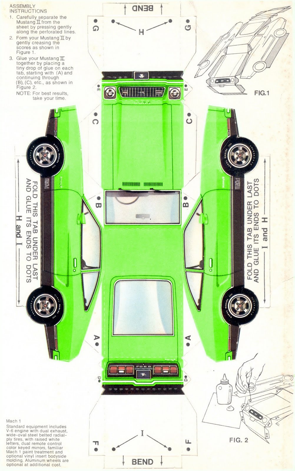 SP. Papel Modelismo: PaperCraft - Ford Mustang II Mach 1 hatchback