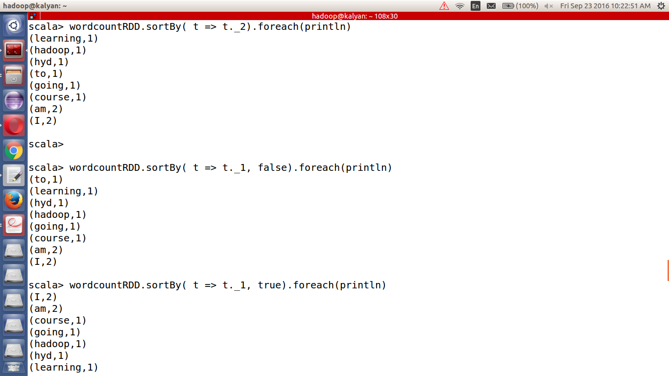 SPARK BASICS DAY 1 Practice on 23 Sept 2016 | Spark Training in ...