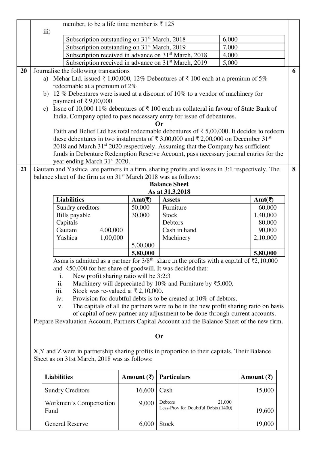 CBSE ACCOUNTANCY SAMPLE PAPER 2019-20 - Daily news