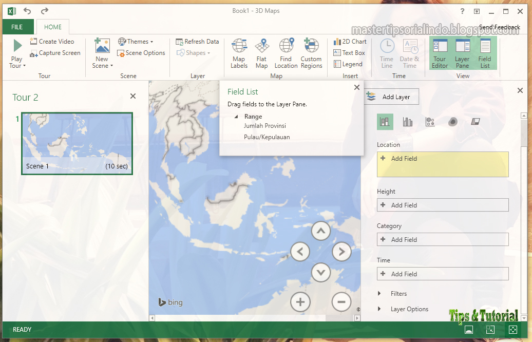 Cara Membuat 3D Map dari Tabel di Microsoft Excel - Mastertipsorialindo