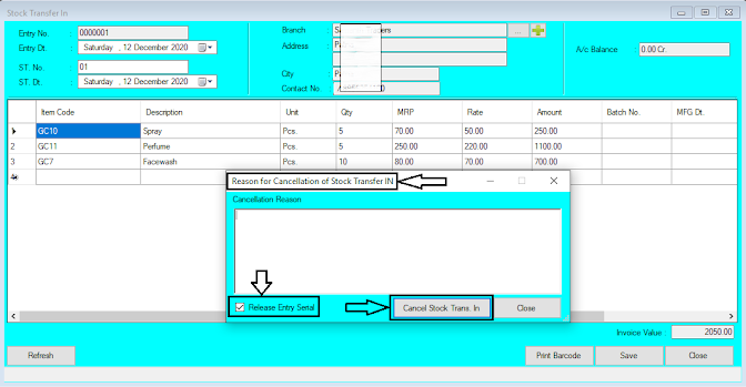 Stock Transfer In Help Guide