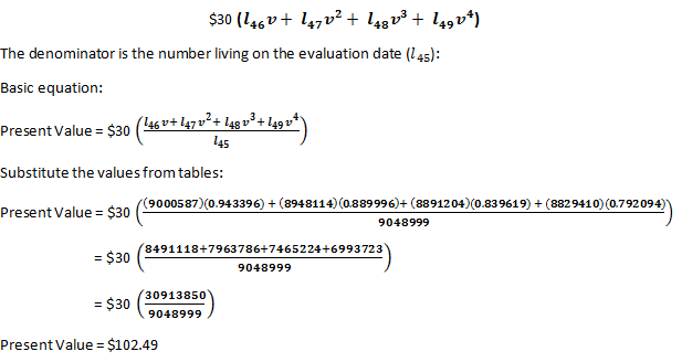 All about actuarial science: PRESENT VALUE OF A LIFE ANNUITY