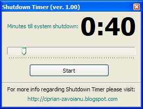 Ciprian Zavoianu - weblog: Mini-Project: Shutdown Timer