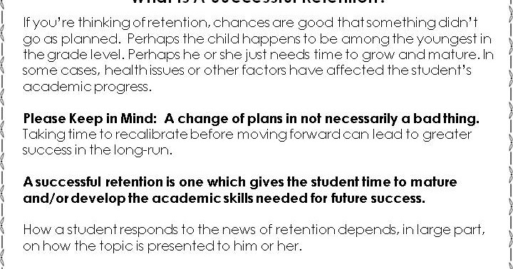 Factors to Consider in Regards to Retention & Editable Parent ...