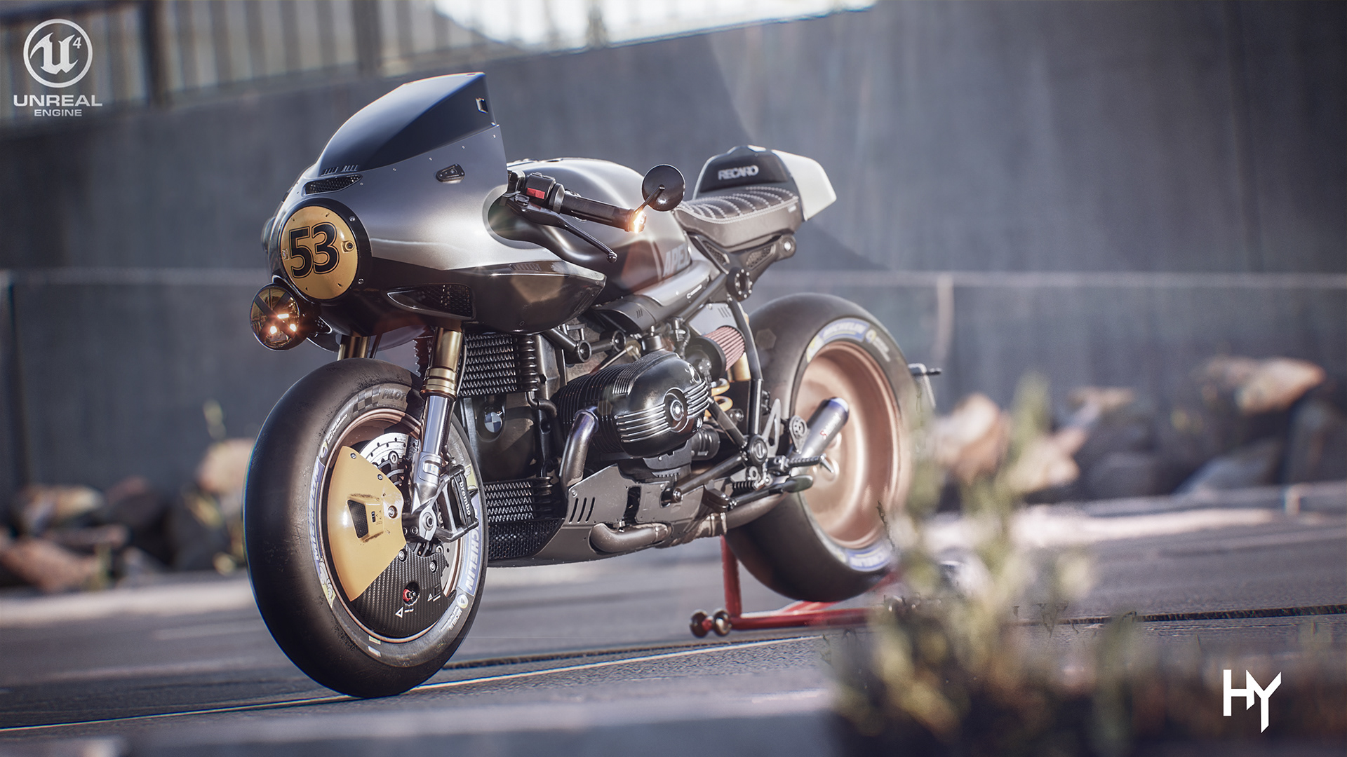 BMW R NINE T | Unreal Engine - RocketGarage - Cafe Racer Magazine