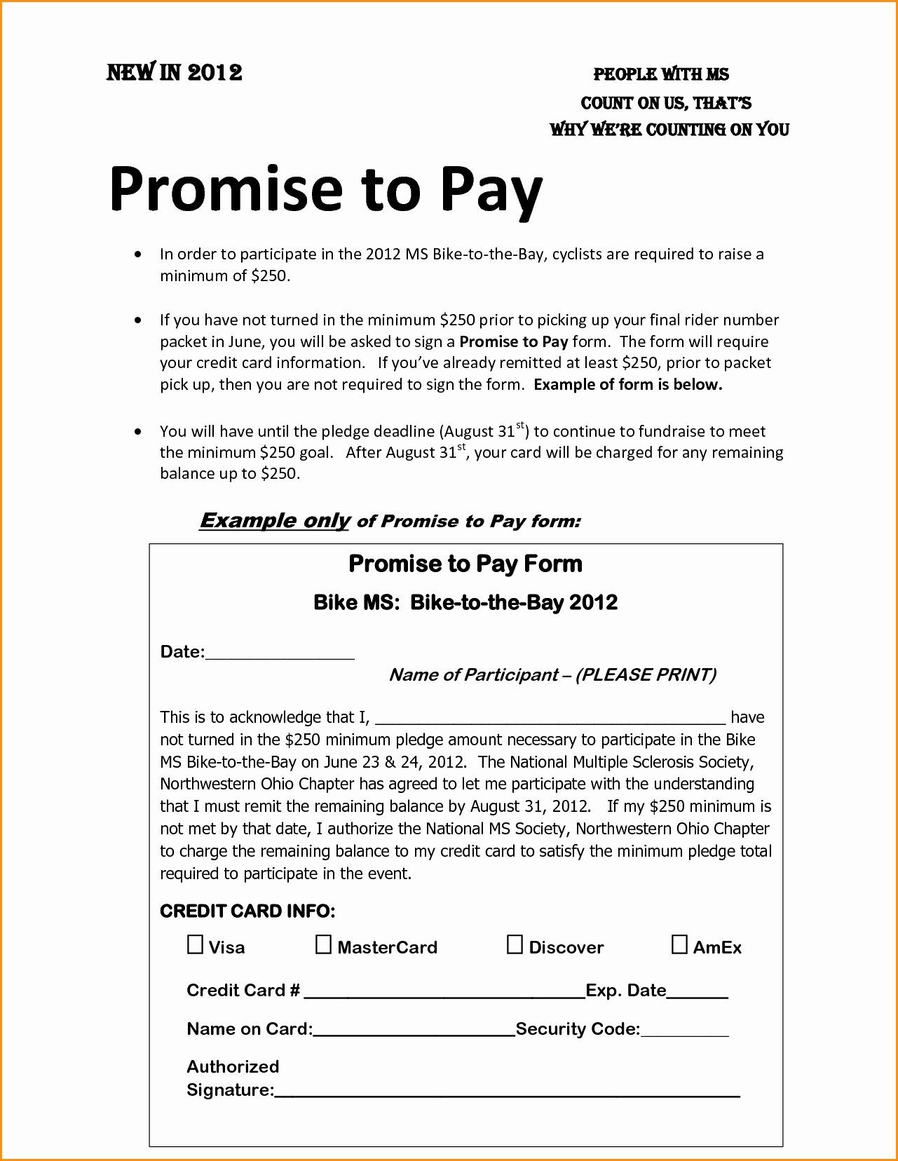 Promise To Pay Letter Template ~ Resume Letter