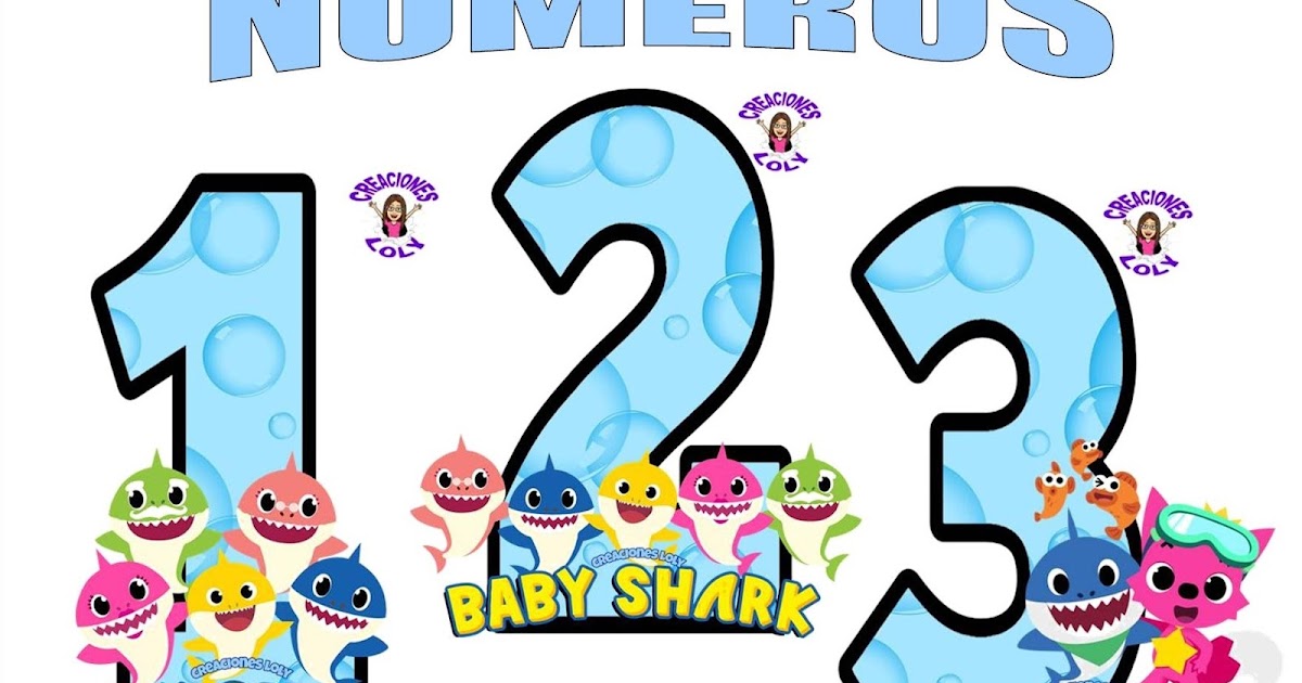 Creaciones Loly: Números Baby Shark