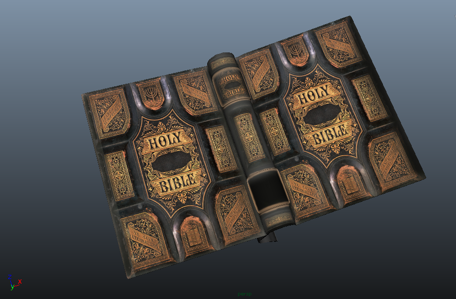 My Final Major Project for my finishing year: Bible UV Map and Texture: