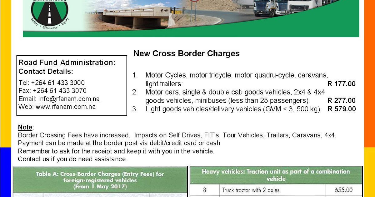 TravelComments.com Official Blog: Namibia: New Cross Border Charges ...