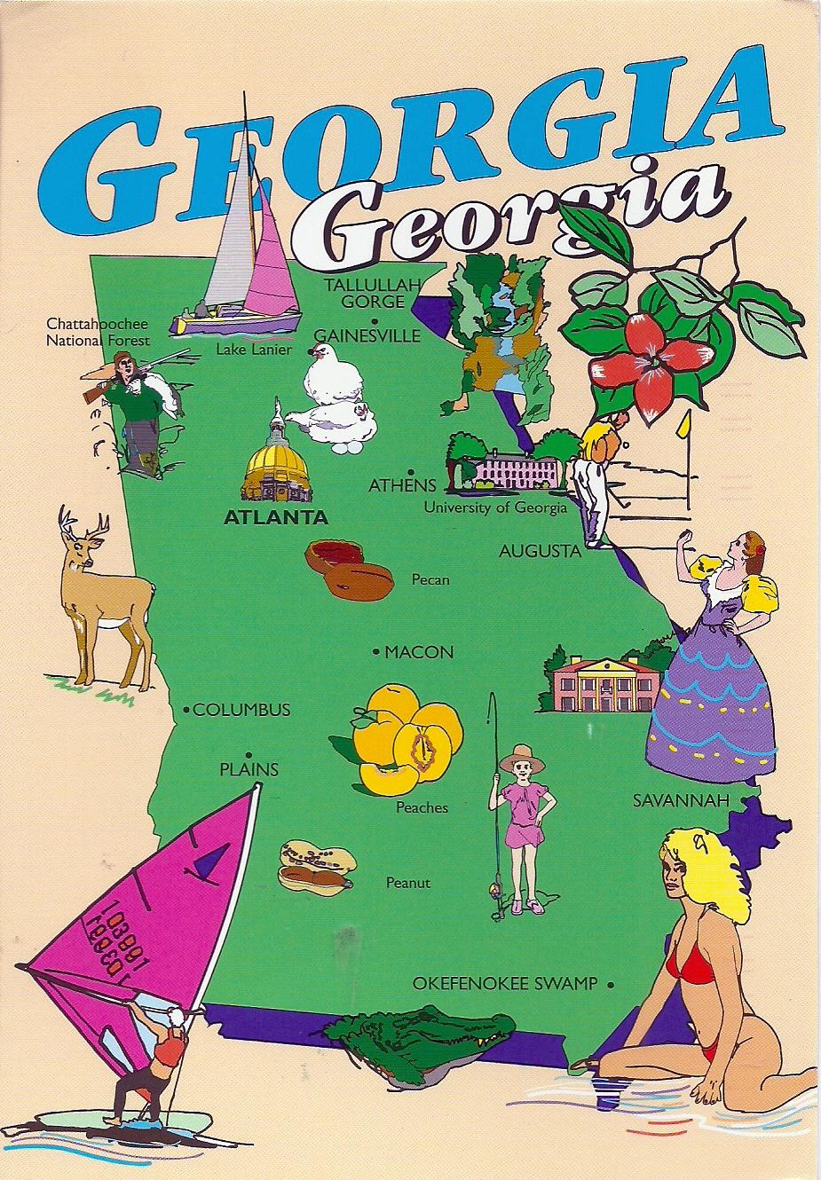 Projek Satu Dunia (One World Project)™: U.S.A. - Georgia - Mapcard