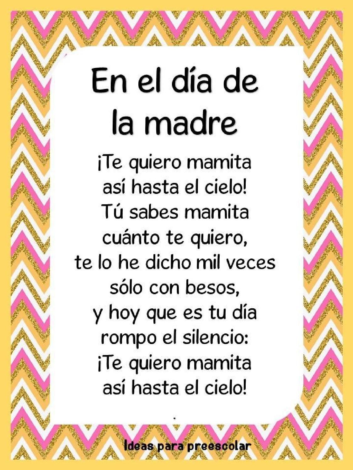 Fichas de Primaria: Poesías día de la madre