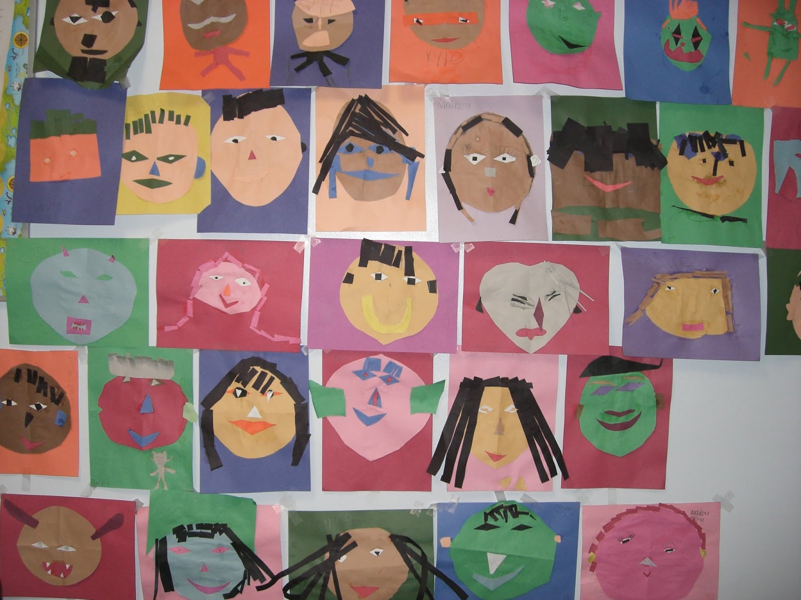 Art on your Sleeve: a PYP art blog: Who We Are: 1st grade self portraits