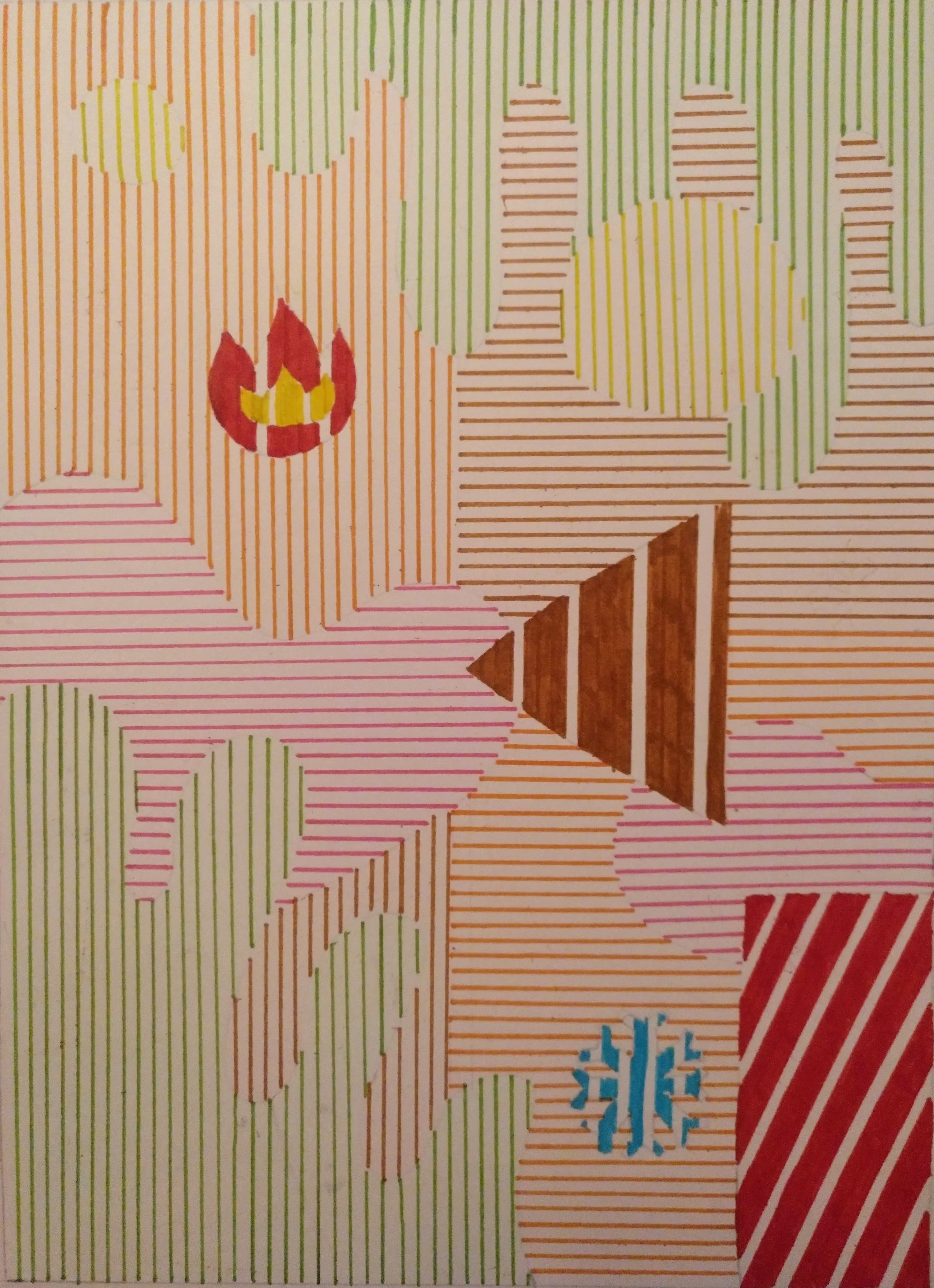 PLÁSTICA EN EL VALLE: Composiciones abstractas con PARALELAS