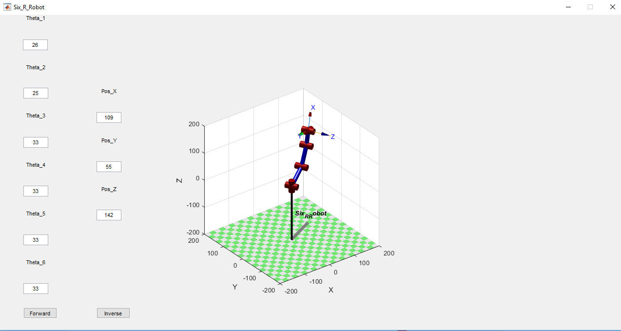 Robotics: Robot Kinematic Modeling using Mat lab - GUI
