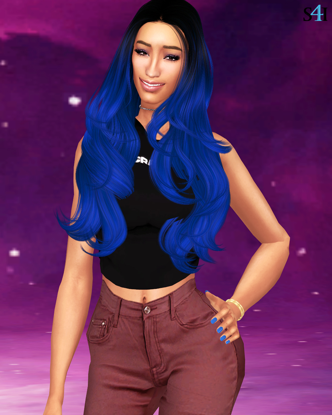 Sims 4 CAS: Sasha Banks - Imagination Sims 4 CAS