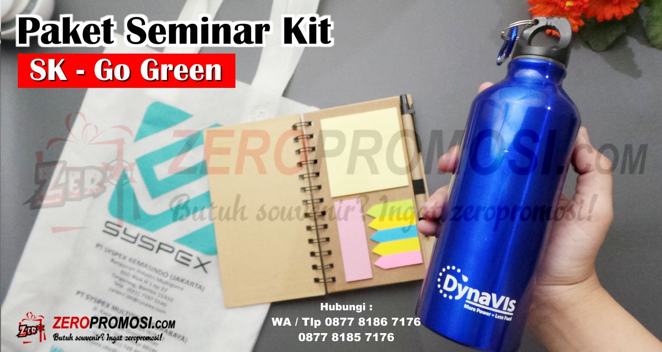 Paket Souvenir Seminar Kit Go Green 3in1 Custom Cetak Logo Murah ...