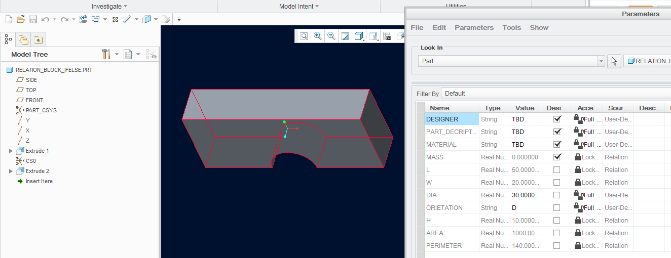 Simple Design Automation (Creo API): [Creo Relations] Parameter(參數)