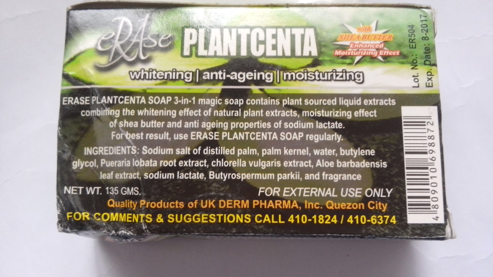 Erase Plantcenta Soap Review