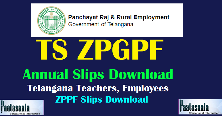 TS ZPGPF Annual Slips 2023 Download TS Teachers, Employees GPF Slips ...