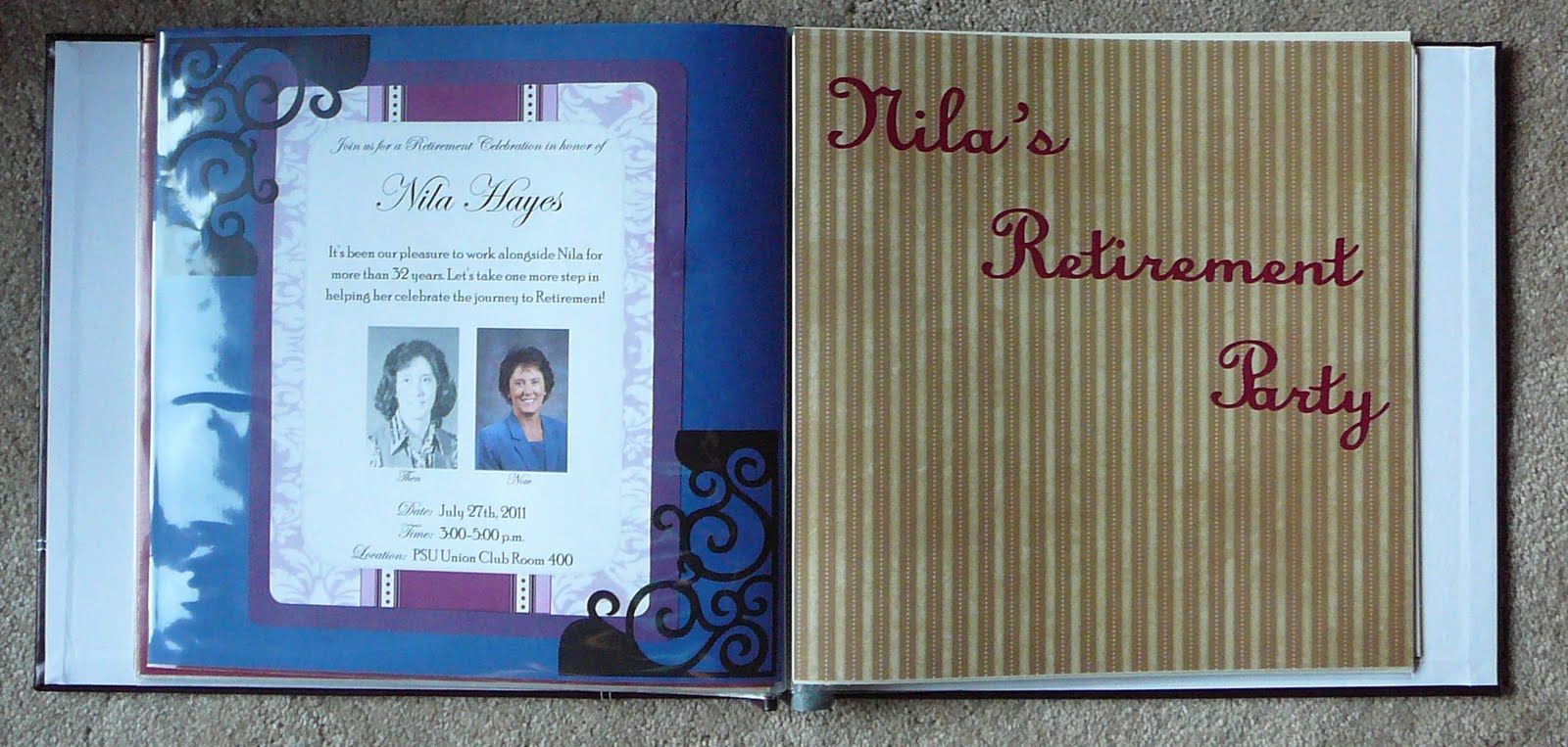 Krystena's Krafts: Retirement Scrapbook