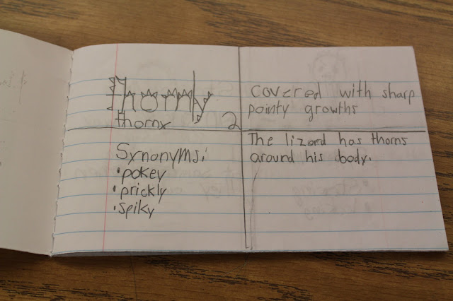 Making Lemonade in Second Grade: Vocabulary Notebooks Simplified