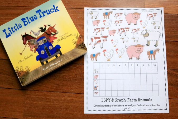 Count & Graph Farm Animals Activity | School Time Snippets