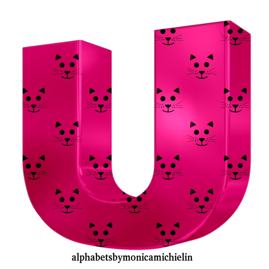 M. Michielin Alphabets: PINK CAT PUPPY ALPHABET, ICONS AND NUMBERS PNG