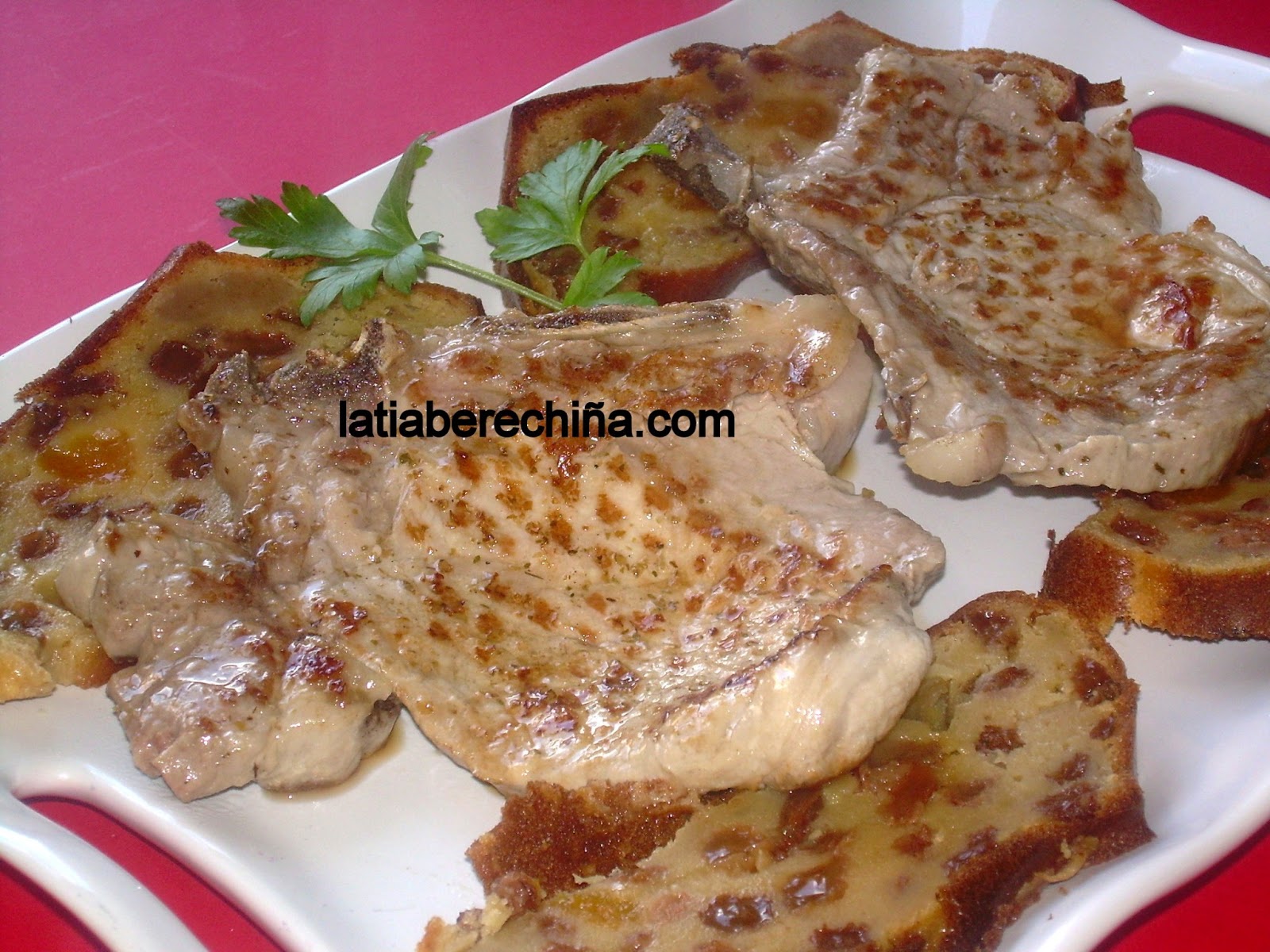 El blog de la tia Berechiña: Chuletas de lomo a la parrilla con pudín ...