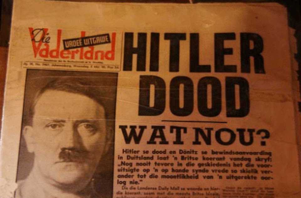 "Hitler dead. What now?" - Dutch newspaper, 1945 (Picture) - STATIONGOSSIP
