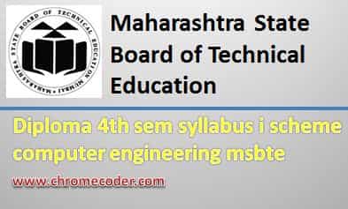 Diploma 4th sem syllabus i scheme computer engineering msbte
