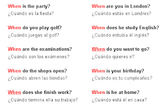 Apuntes para infantil, primaria y la eso: Question Words