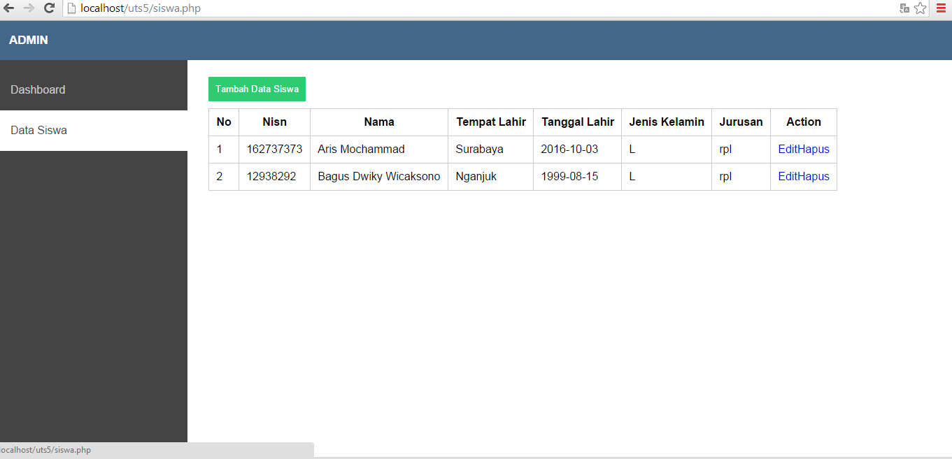 Tuttorial Membuat CRUD PHP Native dengan CSS3 Tuttorial Membuat CRUD PHP Native dengan CSS3